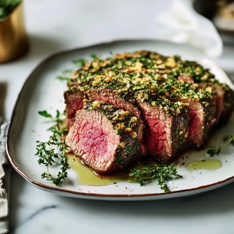 Spring Herb-Crusted Beef Steak
